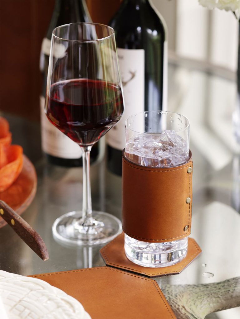Leather Wrapped Collins Glasses - 3226 Online